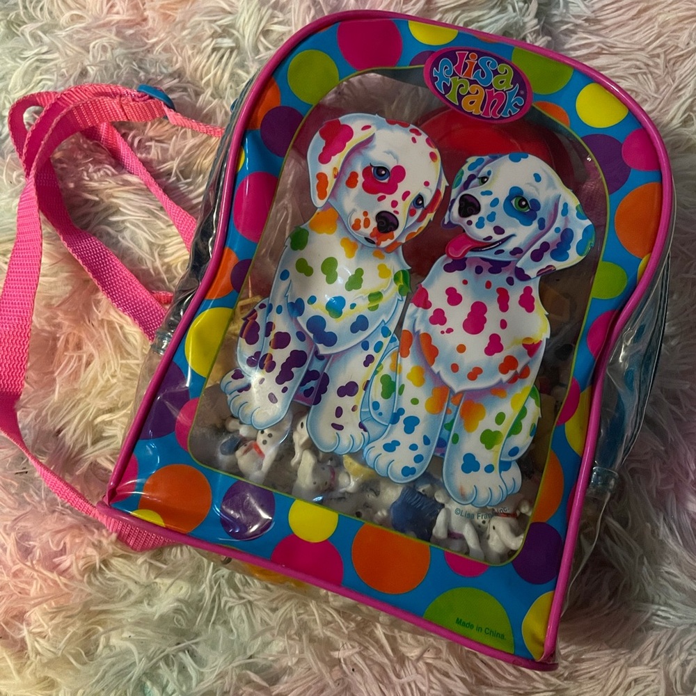 Rare Vintage Lisa Frank Dalmatian Clear Backpack - Gem